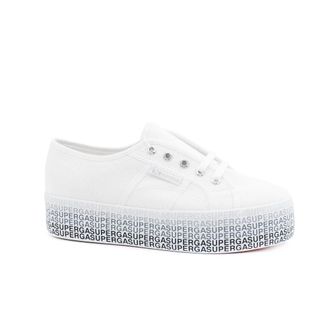 Superga Mini Lettering Platform Sneaker - - Shoes - Damen - Wei&szlig; - 38 EU