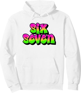 BDAZ Six Seven 67 Meme Graffiti Rosa/Gr&uuml;n Pullover Hoodie