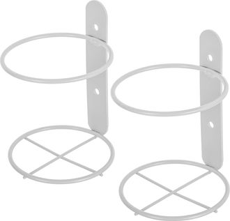 Holibanna Hoement 2 St&uuml;ck Wandmontiertes Weinregal Wei&szlig; Metall Einzel flaschenhalter Robuster Weinflaschenhalter zur Wandbefestigung Elegantes Display f&uuml;r Rotwe