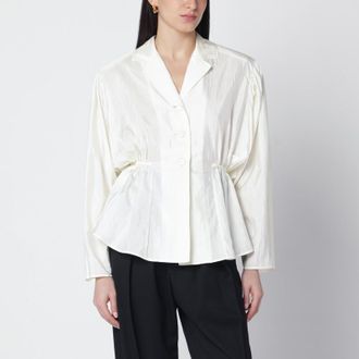 Chlo&eacute; Ivory silk-blend blouse