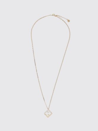 Fendi Collier Forever en laiton avec monogramme FF et strass sertis