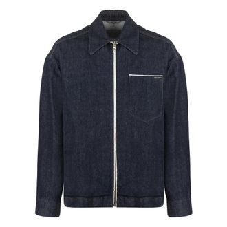 Dolce & Gabbana Homme, Vestes, Bleu, Taille: M Veste en Denim Classique avec Poches