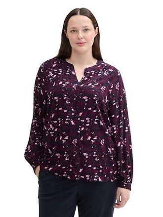 Tom Tailor 1043780 Chemisier Plussize, 35893-berry Autumn Floral Design, 44 Femmes