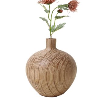 Generic Mini-Vase aus Holz, nat&uuml;rliche Eiche, solide Verarbeitung, rustikale Oberfl&auml;che, kleine Vase f&uuml;r Partys, Hochzeiten, Abendessen, Landhausstil, handgef
