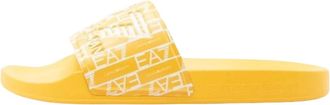 Emporio Armani Emporio Armani Ea7, Homme, Chaussures, Jaune, Taille: 44 EU Rubber Slides With Logo