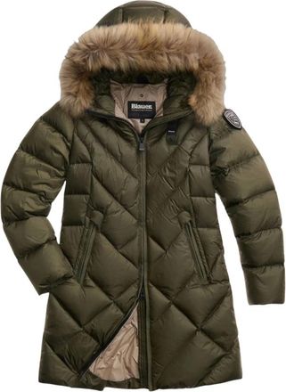 Blauer Althea Long Daunenmantel - - Coats - Damen - Gr&uuml;n - XL