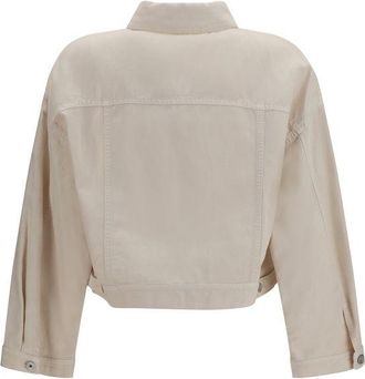 Brunello Cucinelli Womens White Cotton Denim Jacket Clothing