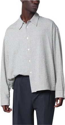 STUDIO NICHOLSON Nostra Chemise Manches Longues - Homme - Chemises - Gris - Taille: XL