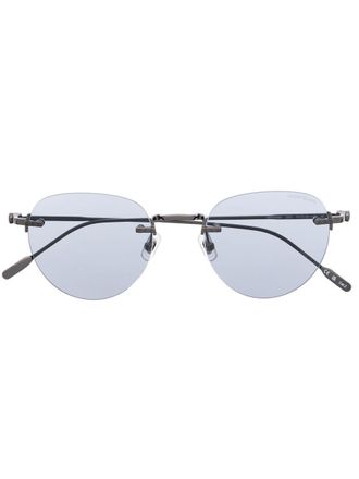Montblanc lunettes de soleil &agrave; design sans monture - Noir