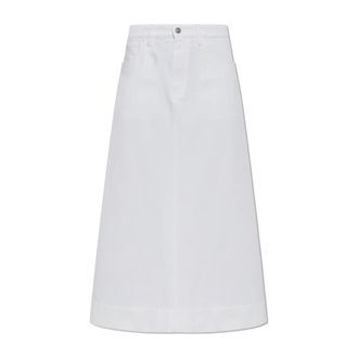 Marni Jupe en jean &agrave; ourlet &eacute;vas&eacute; - Femme - Jupes - Blanc - Taille: 34 FR