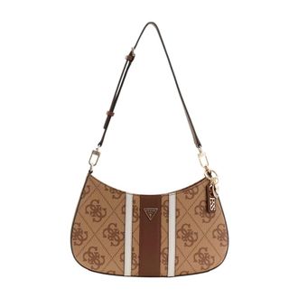 Guess Noelle II Schultertasche mit Rei&szlig;verschluss oben - - Bags - Damen - Braun - ONE SIZE