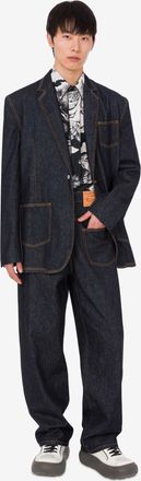 Moschino Blaue Jeansjacke aus Baumwolle - Blau