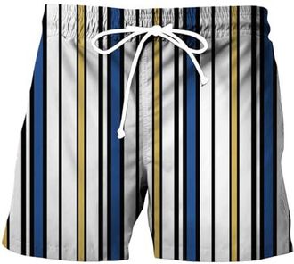 Generic Maillot de bain pour homme Short de plage d&eacute;t&eacute; avec impression num&eacute;rique 3D Short de bain d&eacute;contract&eacute;, Marine, 3XL