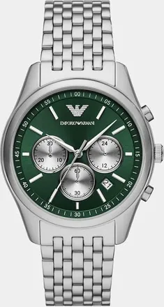 Emporio Armani AR11581 - Montre chronographe pour homme en acier inoxydable - Argenté