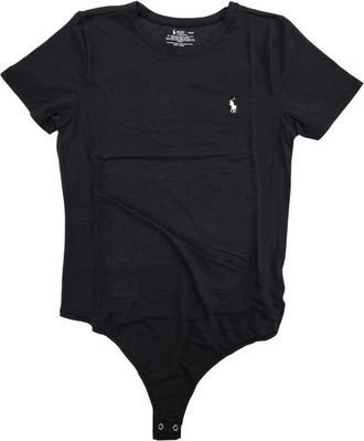 Polo Ralph Lauren Femme, Tops, Noir, Taille: 38 FR Body Manches Courtes
