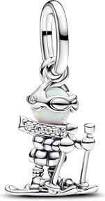 Pandora Moments 793514C01 Breloque en argent sterling avec zircone Compatible avec les bracelets Moments et ME, Weiß, Argent sterling, Zircone cubique