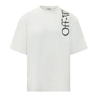 Off-white Homme, Tops, Blanc, Taille: S T-shirt Manches Courtes Vertical Bookish Skate