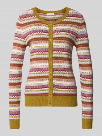 Christian Berg Strickjacke aus Viskose-Mix im Allover-Look