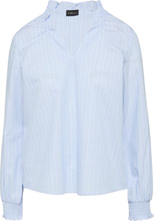 s.Oliver Black Label s.Oliver Black Label Damen 2159677 Bluse Langarm gestreift, weiß, 36