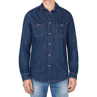 Pepe Jeans London Homme Hammond Chemise en Jean, Bleu (Denim-XV9), M