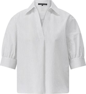 Luisa Cerano Gestreifte Kurzarmbluse