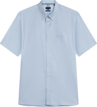 Ted Baker Alyth Regular Branded Blue Oxford Shirt