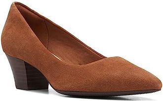 Clarks Femme Teresa Step Escarpins, Marron foncé S, 37.5 EU