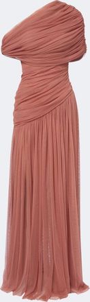 De La Vali Robe longue asym&eacute;trique Himalia en tulle
