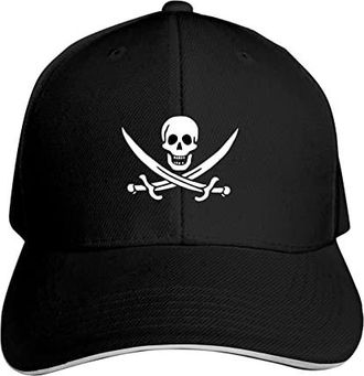 Hdadwy Casquette de Baseball Unisexe crâne de Pirate Casquette de Sport réglable Casquette de Camionneur Chapeaux Hip hop Classique Chapeau à visière pour Ho