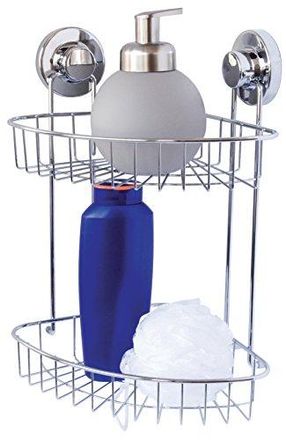 Gelco Design Fix Eckregal, Kunststoff, Chrome, 20 x 20 x 39 cm