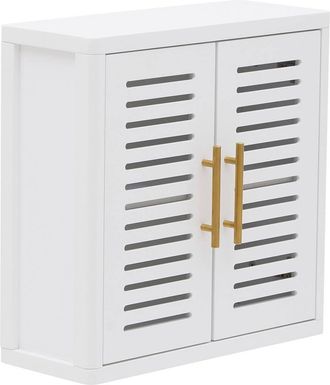 5five Simply Smart Mobile Alto Orea Quadrato 20x50 Cm, 2 Ante, Bianco - 5five