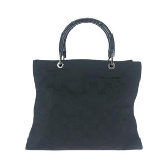 Gucci Pre-owned Bamboo Nylon Handbag - Femme - Pre-owned - Noir - Taille: ONE Size