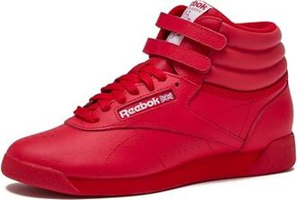Reebok Baskets montantes Freestyle Hi pour femme, noir ou blanc, chaussures de basket-ball et de tennis, Vector Red/Vector Red/Footwear White, 39 EU