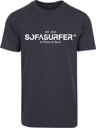 Build Your Brand Herren T-Shirt Round Neck, M&auml;nner Basic T-Shirt mit Rundhalsausschnit, Regular Fit, Baumwolle, Navy, 3XL