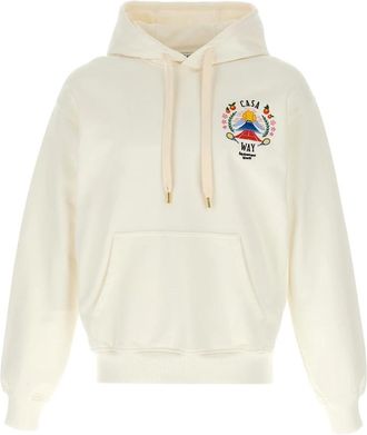 Casablanca Homme, Sweatshirts et sweats &agrave; capuche, Blanc, Taille: M Casa Way Mountain Sweat &agrave; capuche