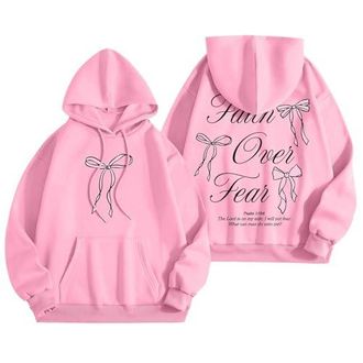 Generic Sweat &agrave; capuche &agrave; manches longues pour la Saint-Valentin 2026 pour femmes (4), rose, XXL