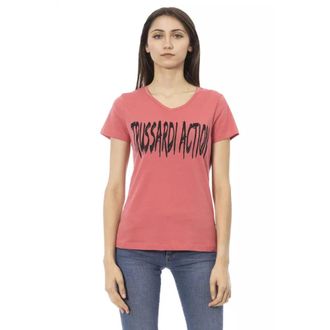 Trussardi Action Cotton Top - - Tops - Damen - Rosa - L