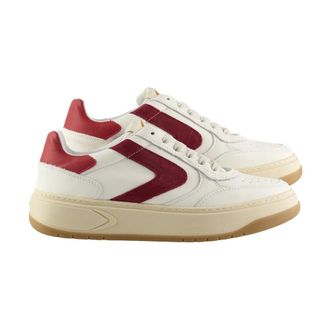 Valsport Femme, Chaussures, Multicolore, Taille: 38 EU Baskets Cuir Daim Blanc Rouge