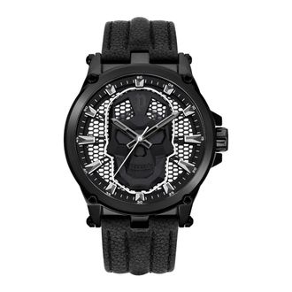 Police Rebellische Skull Design Uhr - - Accessories - Herren - Schwarzk - ONE SIZE