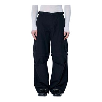 032c Baumwoll-Cargohose mit mehreren Taschen - - Trousers - Herren - Schwarzk - S