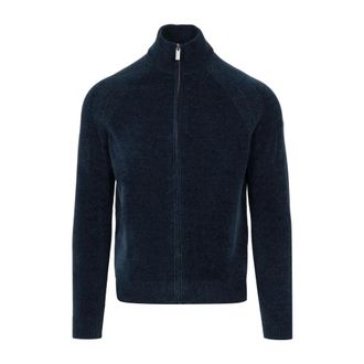 Roberto Ricci Design Chenille Rollkragenpullover mit Rei&szlig;verschluss - - Knitwear - Herren - Blau - XL