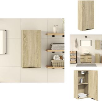 vidaXL Wand-Badschrank Sonoma-Eiche 32x20x67 cm - Wanderschrank - Badschrank - Badezimmerm&ouml;bel - Holzwerkstoff - Sonoma-Eiche