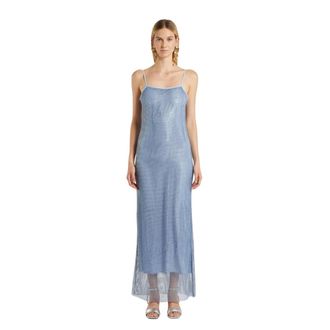 Marella Robe en jersey avec ornements en cristaux - Femme - Robes - Bleu - Taille: 42 FR