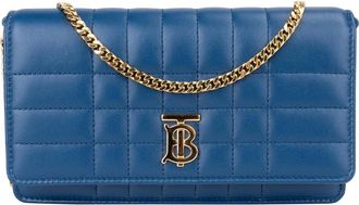 Burberry Crossbody Bags - Burberry Blue Quilted Leather Lola Crossbody Bag - Gr. unisize - in Blau - f&uuml;r Damen