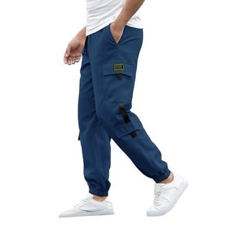 Generic Pantalon cargo pour homme - Noir - Stretch - Pantalon de yoga baggy - Pantalon de jogging slim - Pantalon de travail - Pantalon de randonn&eacute;e - Pantalo
