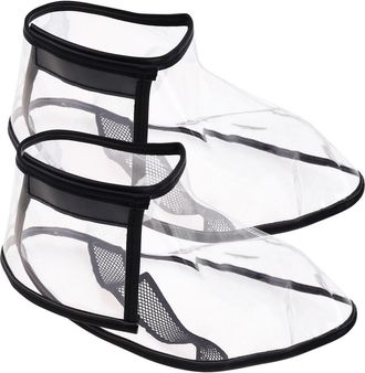 Hemobllo Transparente Friseurschuh&uuml;berzieher aus Robustem TPU rutschfest Gr&ouml;&szlig;e L Schuhschutz f&uuml;r Salon Haarschnitt Haarauffangsystem Einfach Anzuziehen
