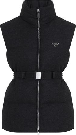 Prada Wollweste - - Jackets - Damen - Grau - S
