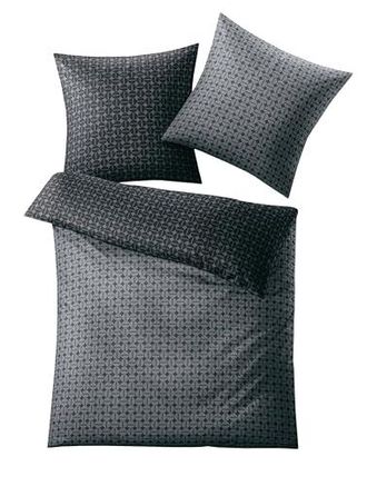 Kleine Wolke 6255901952 Bettwäsche Punto, Maße: 135 x 200 cm und 80 x 80 cm, Farbe: Anthrazit