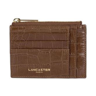 Lancaster unisex, Accessoires, Brun, Taille: ONE Size Porte-cartes zippé Collection Exo
