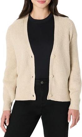 Amazon Essentials Cardigan Côtelé Doux Au Toucher Femme, Beige, XXL